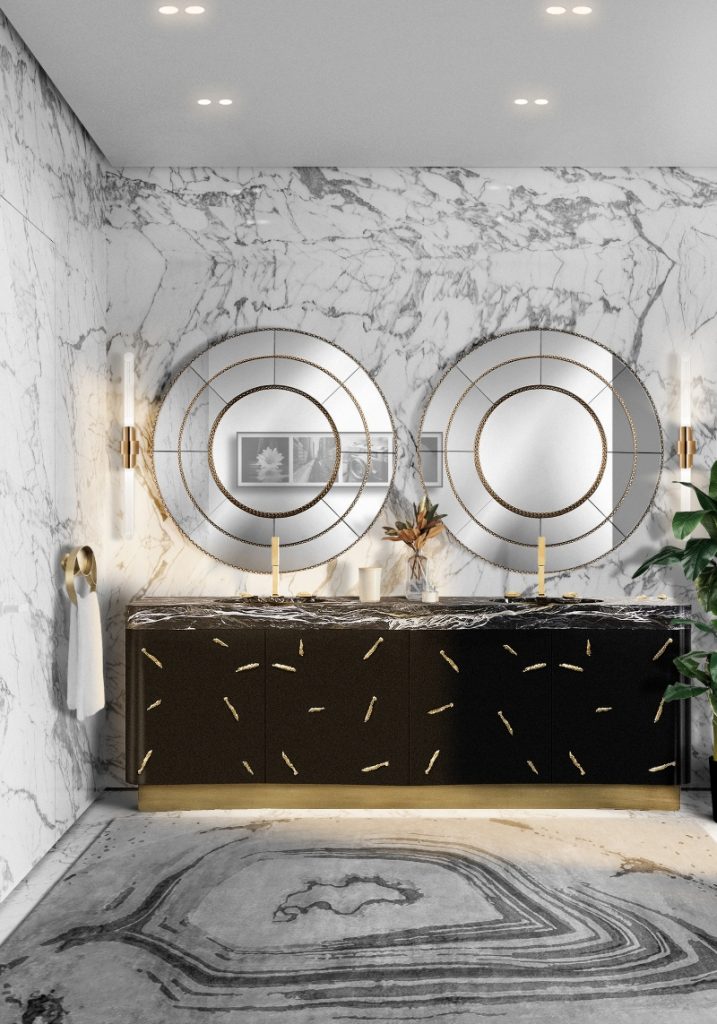 UNIQUE BATHROOM WITH HANDCRAFTED RUG